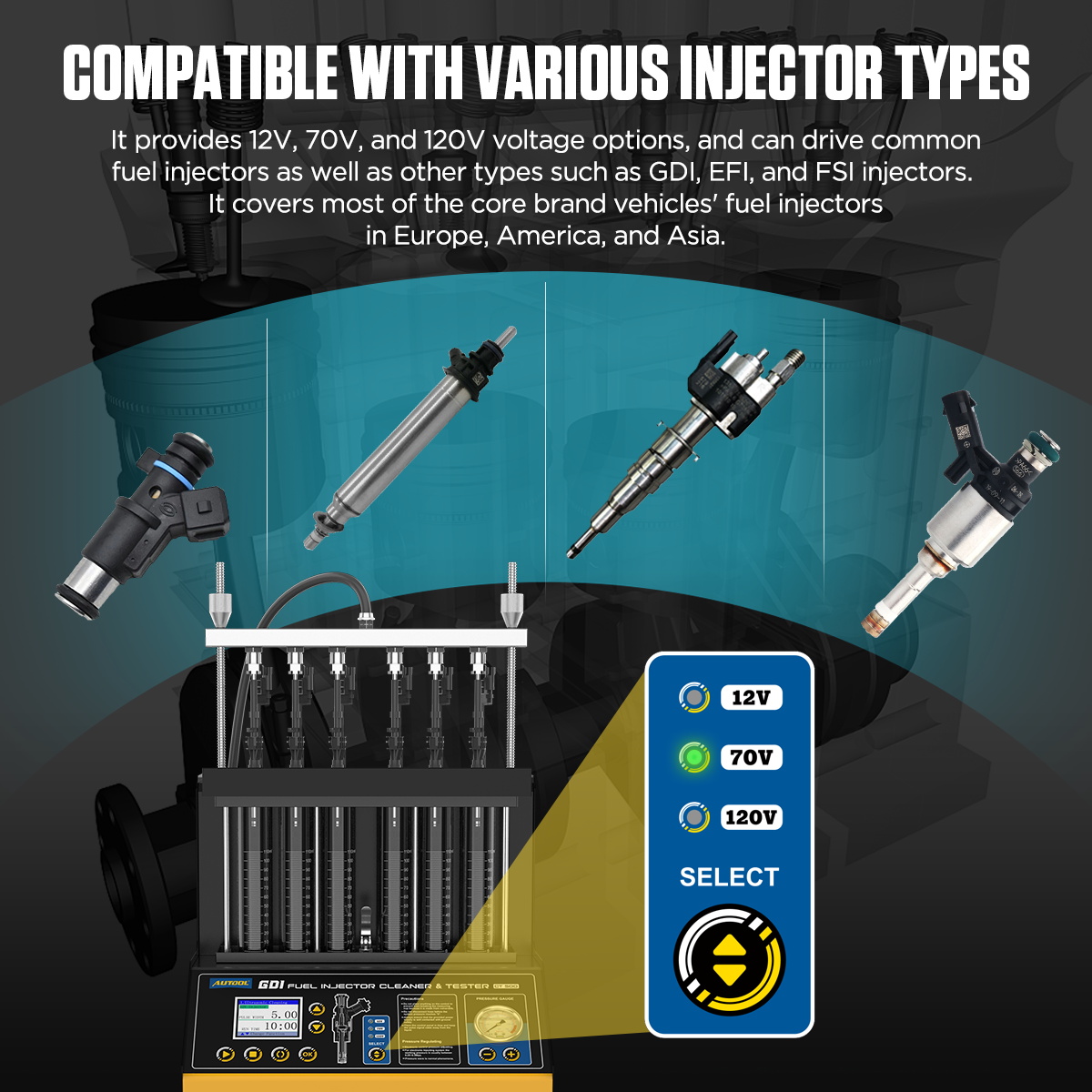 CT500 Fuel Injector Tester & Cleaner