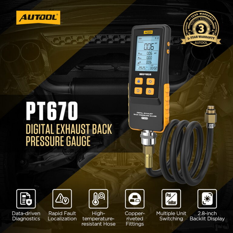 AUTOOL New Product Release | PT670 Digital Exhaust Back Pressure Gauge